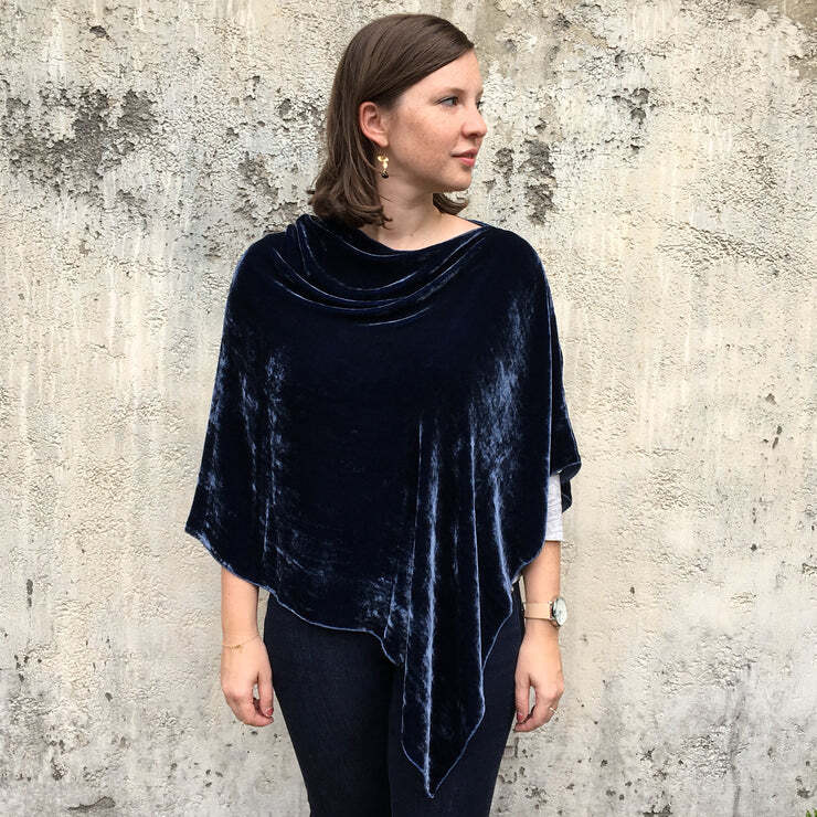 Silk Velvet Poncho | Made in USA | Dana Herbert – Dana Herbert Accessories